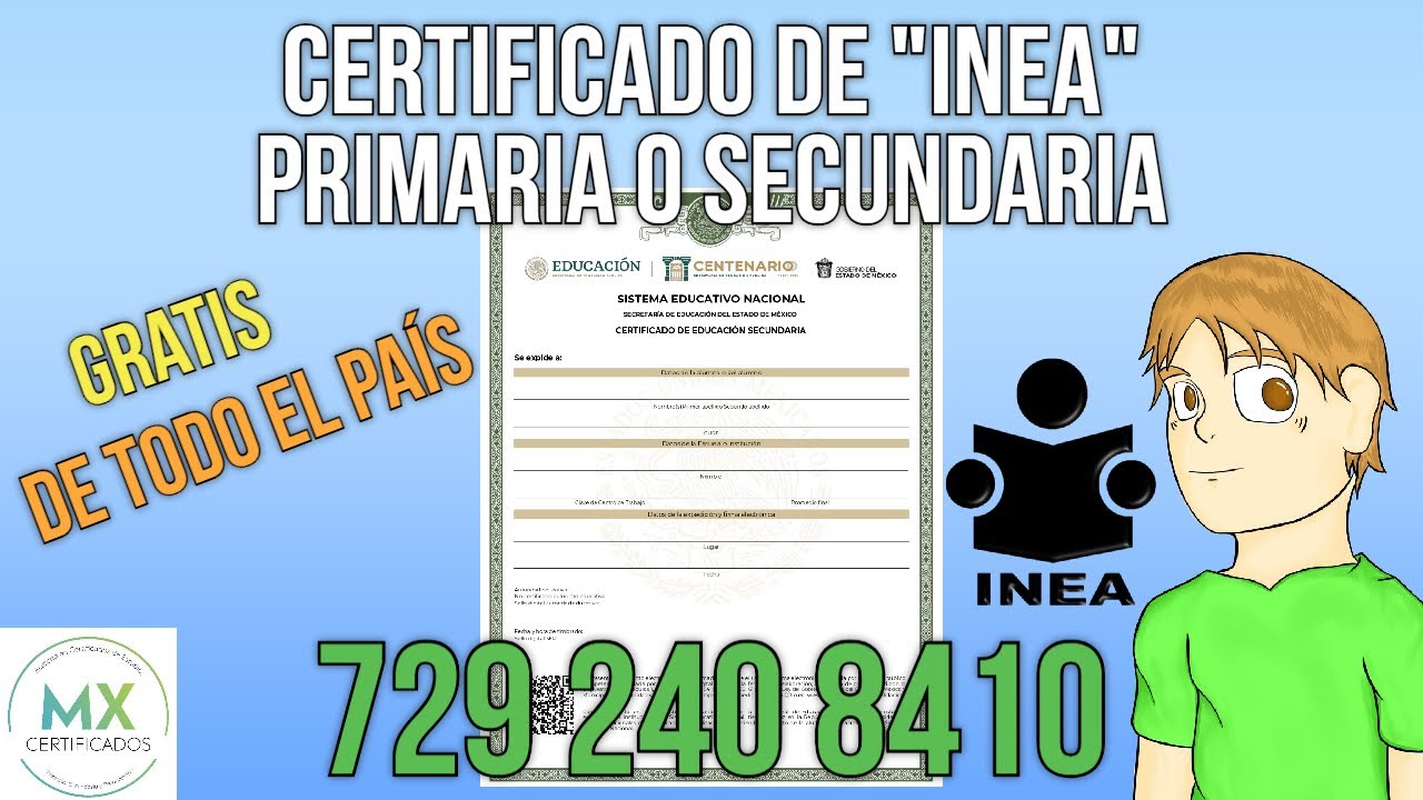 AÑO 2025: DESCARGA CERTIFICADO DE INEA DE TODO EL PAÍS GRATIS.
