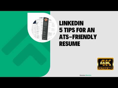 LinkedIn 5 Tips for an ATS Friendly Resume (4K) #shorts