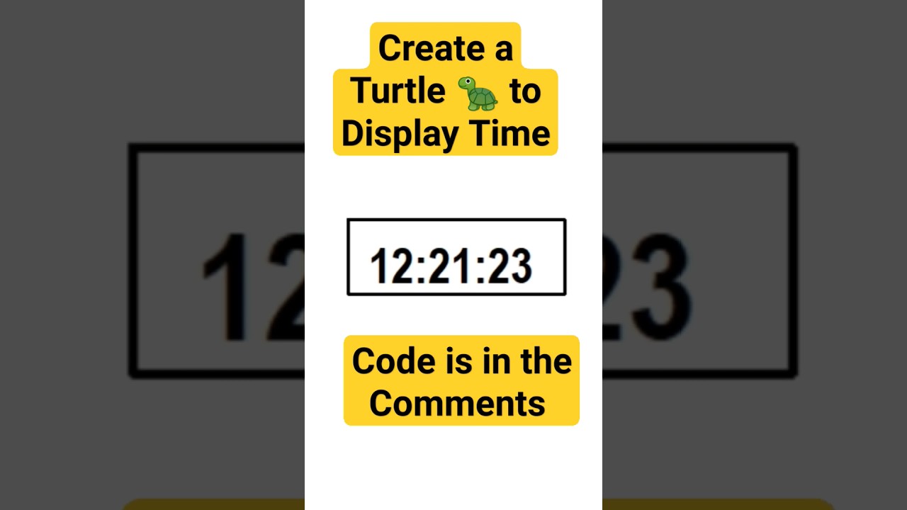 How to Make a Digital Clock with a Turtle in Python #python #turtle #clock #programming #tutorial