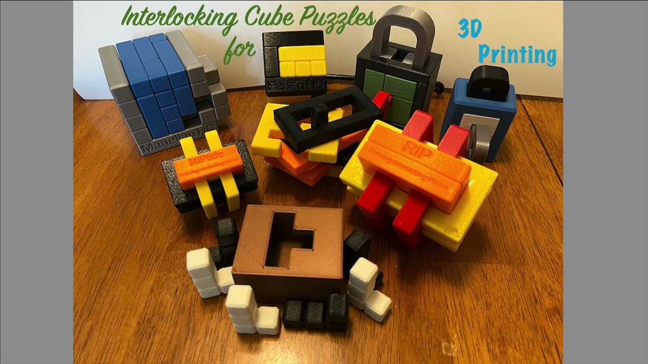 Interlocking Cube Puzzles for 3D Printing