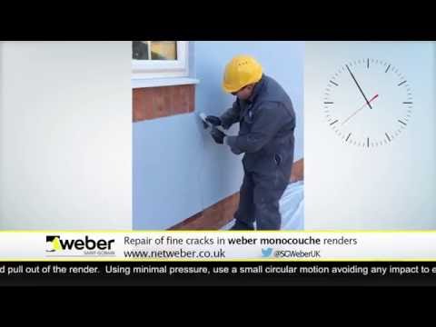 Render repair: repairing cracks in external rendered walls | Weber UK