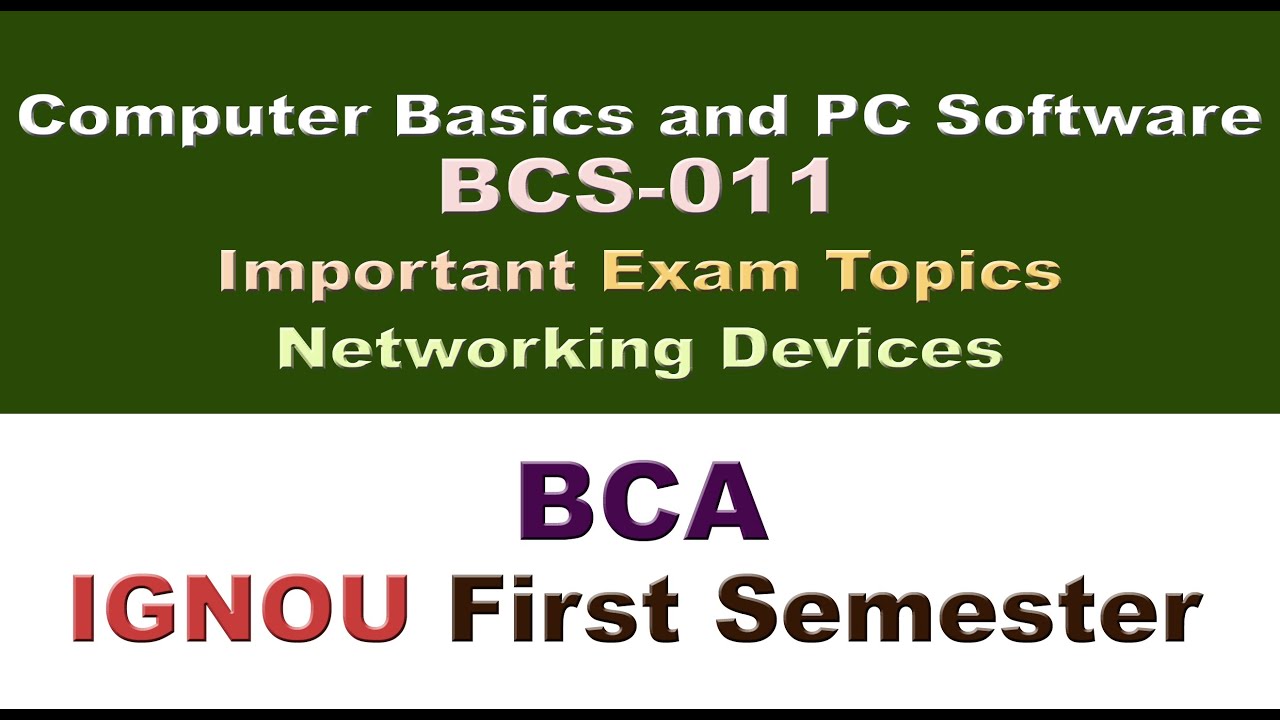 [BCS11 Computer Basics And Pc Software] [BCS-011 Notes PDF] [BCS 011 Syllabus] [BCS -011 IGNOU]