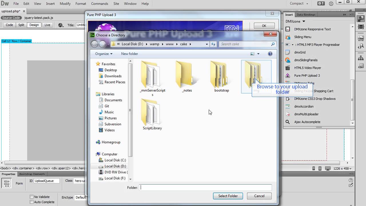 Uploading Multiple Files with Advanced Multi Uploader and Pure PHP Upload 3
