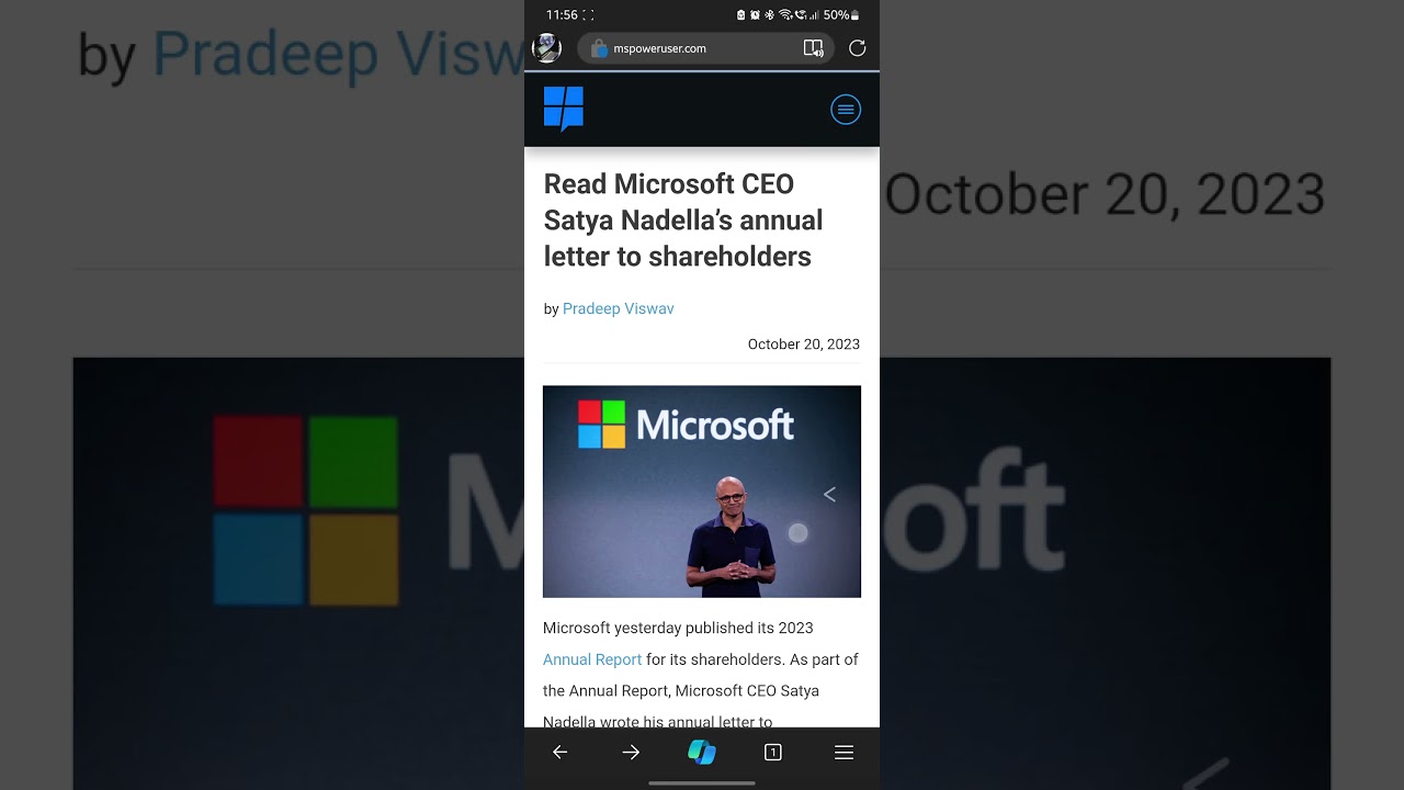 Microsoft Edge for Android - Copilot Summary