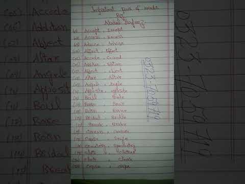 important pairs of words 11 and 9 classes