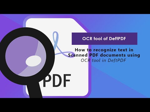 How to recognize text in scanned PDF documents using OCR tool in DeftPDF