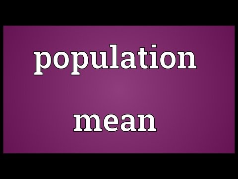 Population mean Meaning