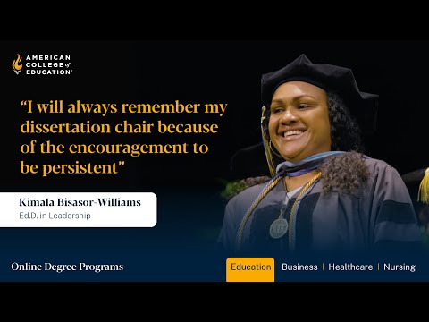 ACE Graduate Kimala Bisasor-Williams Loves ACE's Dissertation Support