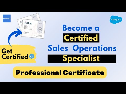 Become a Certified Sales Operations Specialist | Learn for Free | Paid Certificate