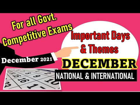 Full list of Important Days and Themes December 2021 | Special Days in December 2021