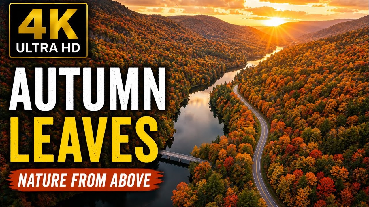 Stunning autumn colors from above in breathtaking 4K drone views. Nature at its finest. ✨