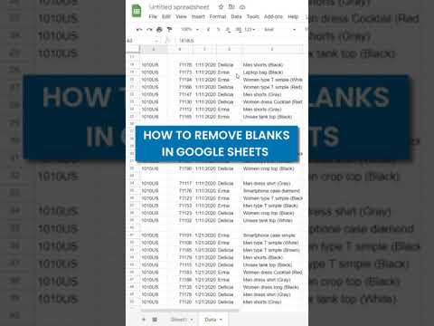 How To Delete Blank Rows In Google Sheets #shorts