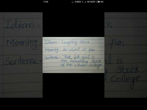 #idiom /laughing stock #meaning # sentence # shorts # learning english video #