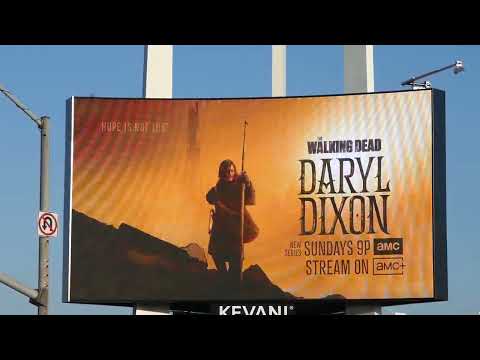 Norman Reedus The Walking Dead Daryl Dixon AMC Marquee Billboard Kia Forum Inglewood LA CA 9-23-2023