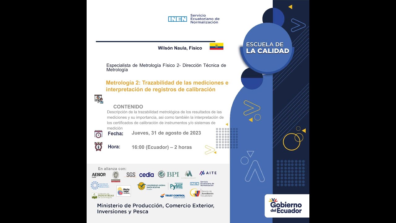 Metrología 2: Trazabilidad de las mediciones e  interpretación de registros de calibración