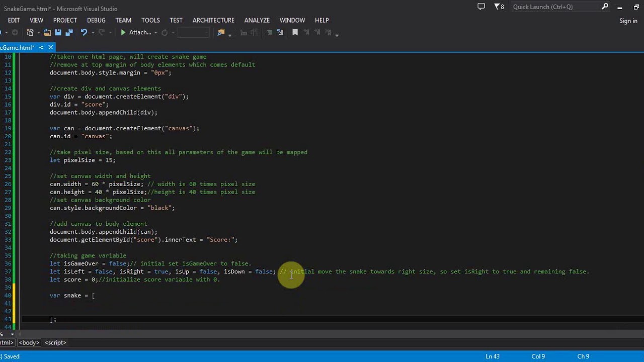 Snake Game | JavaScript Games | HTML