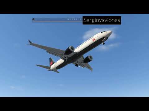 737 MAX-9 Air Canada,KBOS-CYQB,X-PLANE 11