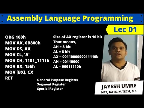 COA#36 | Assembly Language Programming lec 01 in Hindi video ...