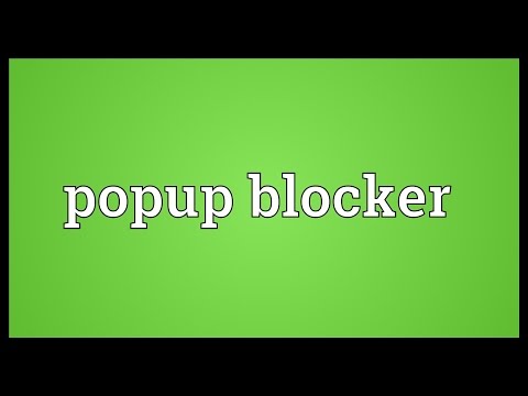 Popup blocker Meaning