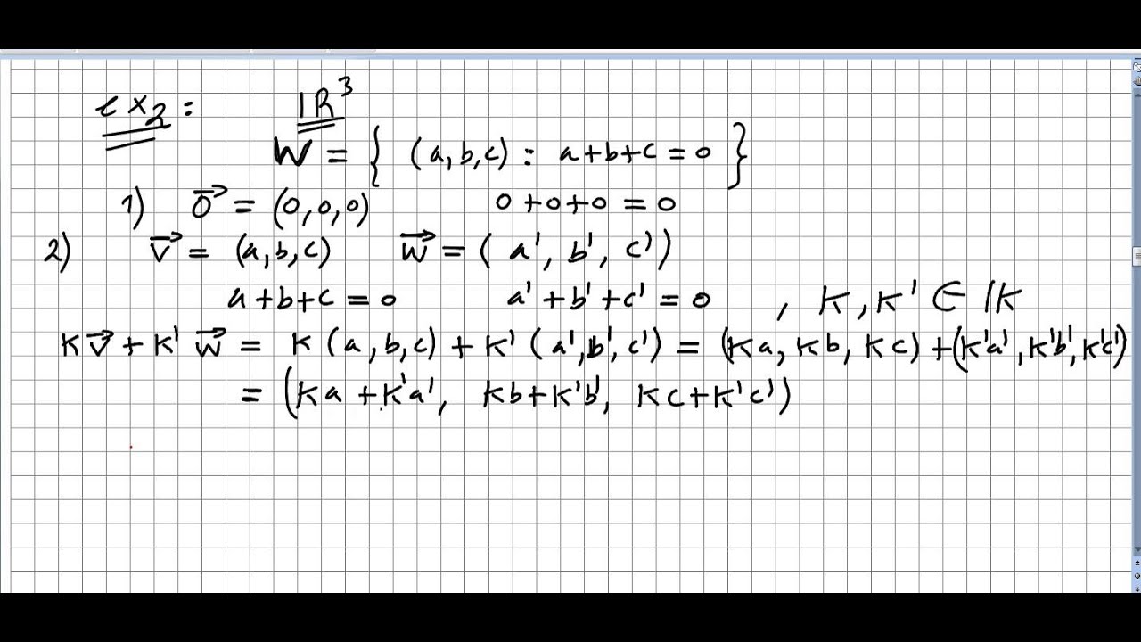 Linear Algebra 118, Subspace of a Vector Space exercises 2