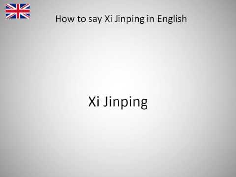How to say Xi Jinping in English?