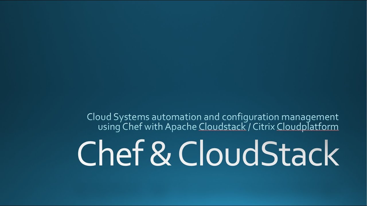 Chef & CloudStack
