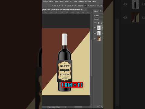 Place design on Beer 🍺 Bottle in Photoshop Tutorial #photoshoptutorial #photoshop #shorts #viral