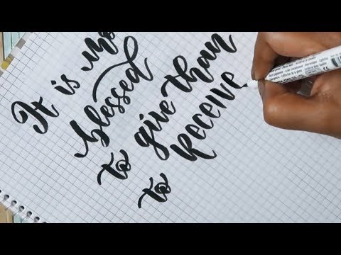 How to : Write Beautiful handwriting using Black Pen
