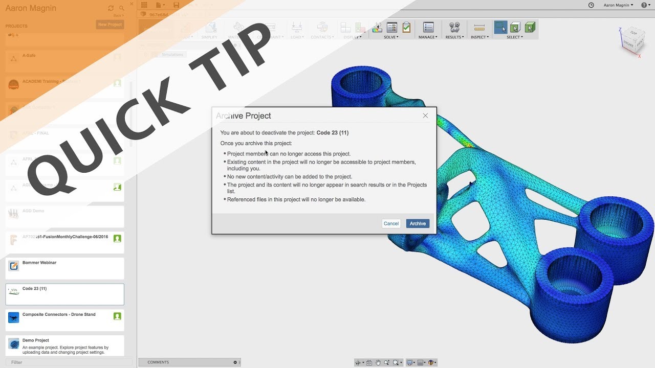 QUICK TIP: Archive Projects (and Recover!)