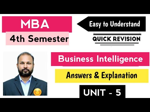Business Intelligence Unit 5 Quick Revision MBA 4th Semester IV Sem Important Gunshot OU PU