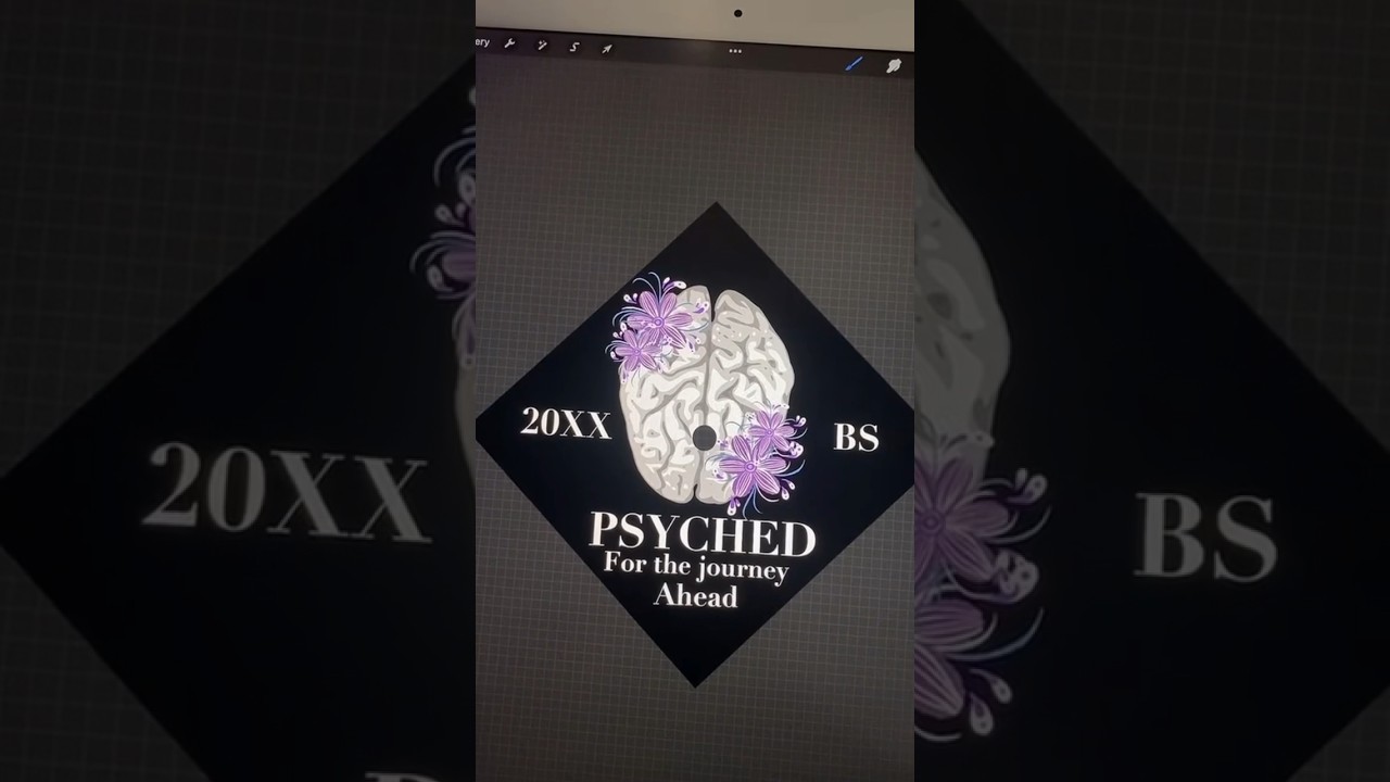 PSYCHED Graduation Cap Topper Printable - Etsy - Graduation Cap Design #gradcap #graduationcap