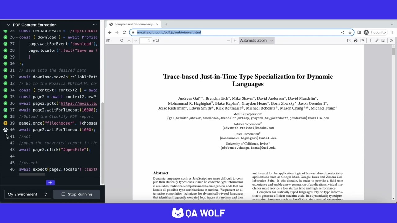 Validating data in a PDF