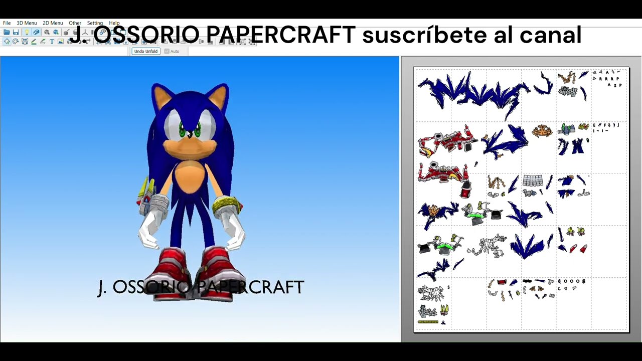 Sonic Adventure 2 Battle Sonic Papercraft