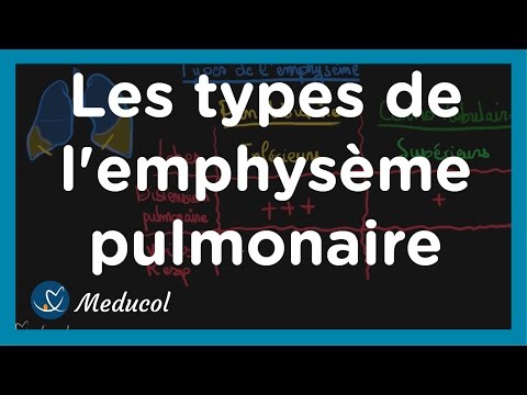 Emphysème centro lobulaire, emphysème panlobulaire, emphysème paraseptal