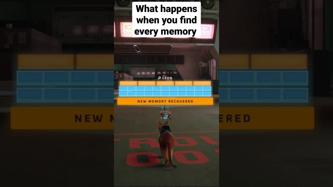 What happens when you find every memory in Stray  #gaming #ps5 #stray