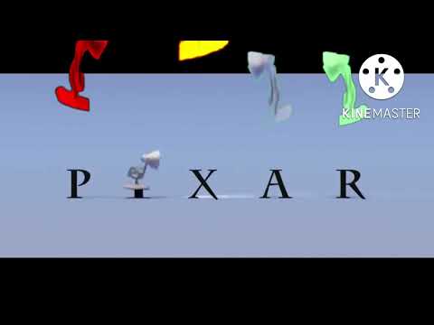 Pixar Logo friends Repeat after the original Pixar lamp Starring: Evil Demon green lowers robot fl