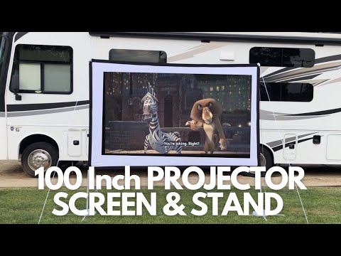 Get The Perfect Cinematic Experience With A 100 Inch Projector Screen And Stand!