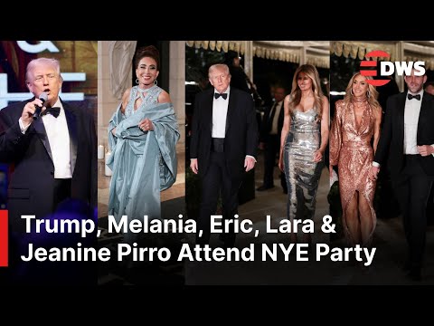 Full NYE Party 2026: Donald Trump, Melania, Eric & VIP Guests Grace ...
