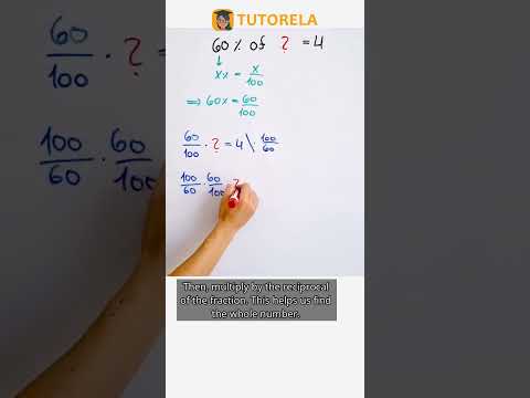 Solve: When 60% Equals 4, Find the Total #Math #Percentage #Quantity,Percentage,PercentageValue