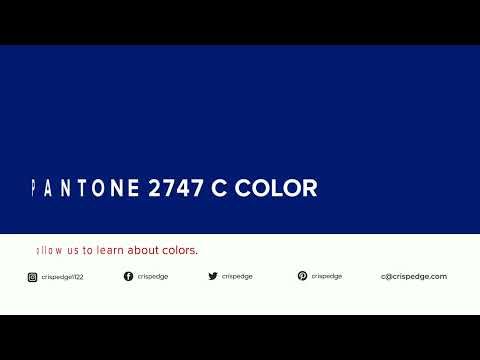 What color is Pantone 2747 C ? #001a72 hex color - Blue color - Cool color 001a72