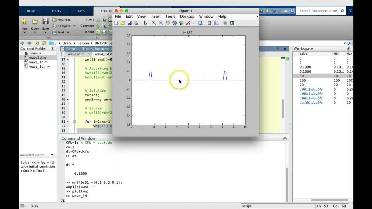 Lab12_1: Wave Equation 1D