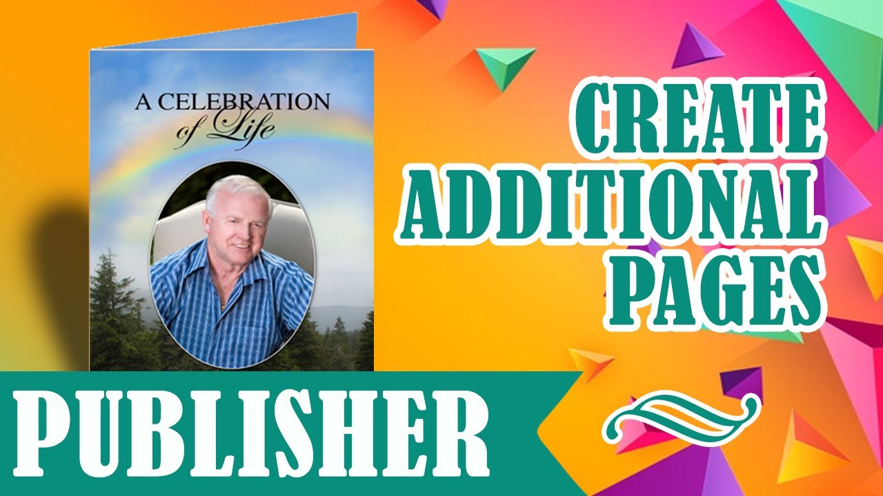 Create Additional Pages Publisher - Funeral Program Template