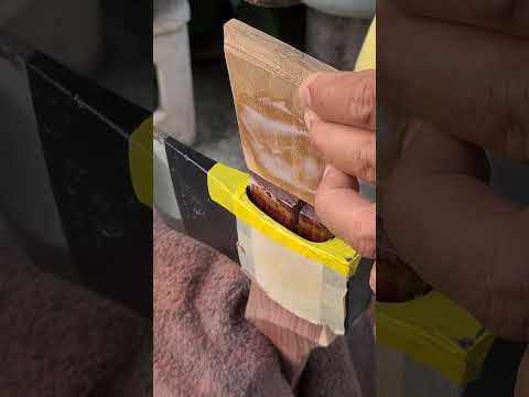 Axe trick | How to hang an axe handle with a cross wedge and epoxy glue #woodworking