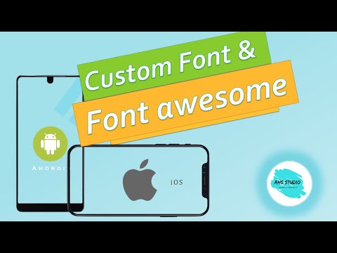 Flutter font awesome & custom font