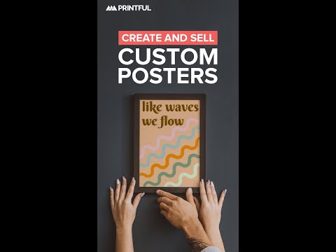 Custom Posters: Create and Sell with Printful #shorts