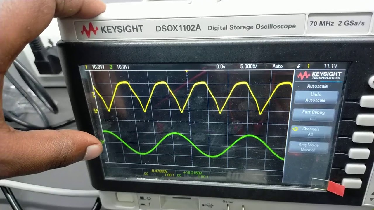 Full wave Rectifier Experiment using Bridge Rectifier circuit