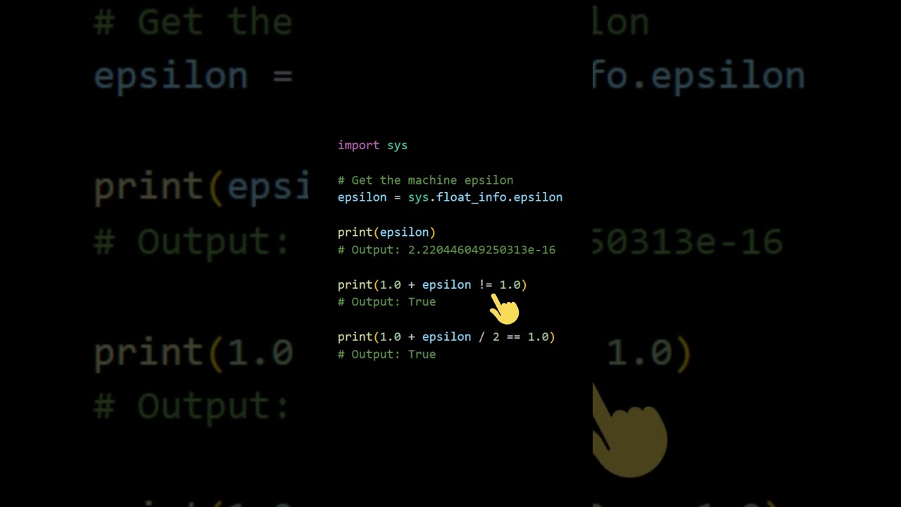 Epsilon in Python