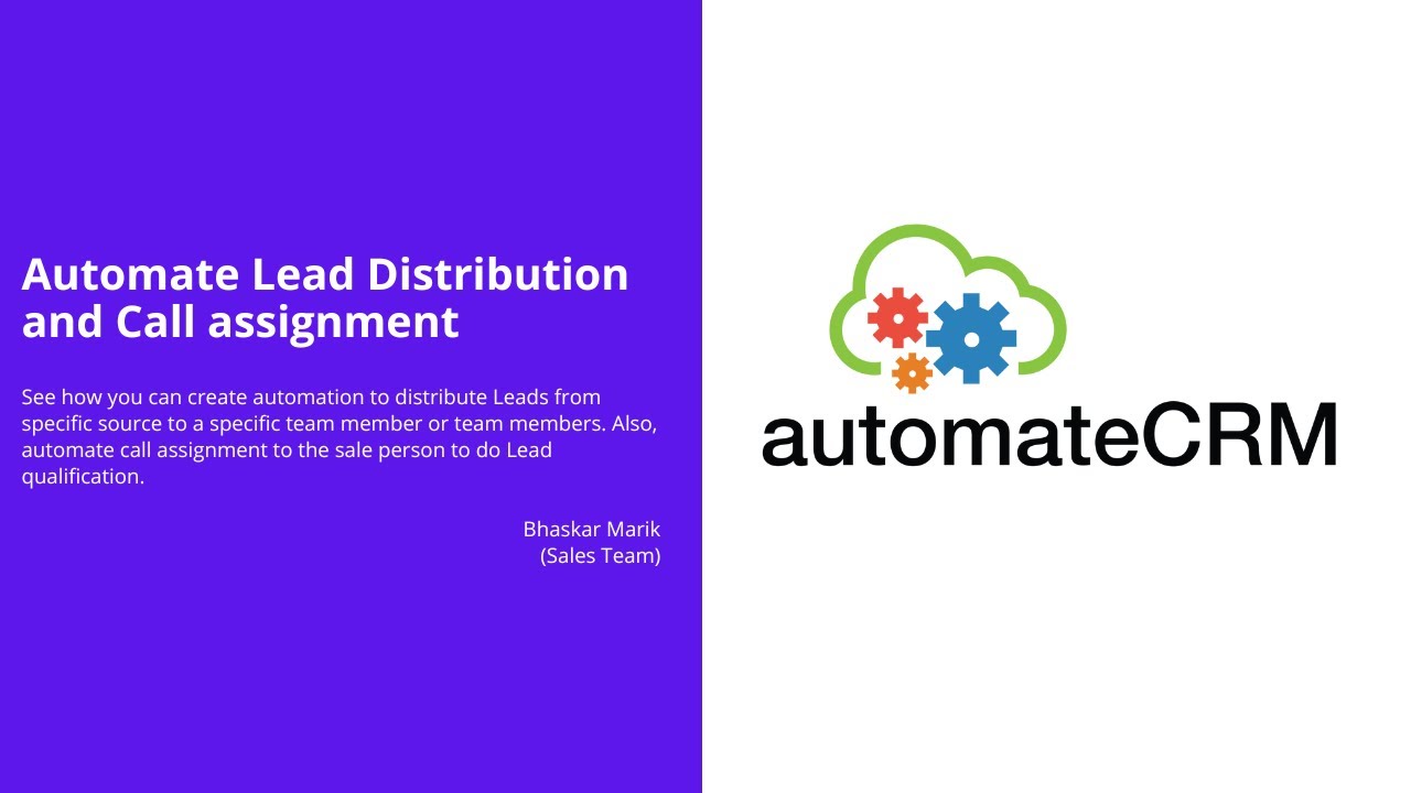 Automate Lead distribution and Call assignments | automateCRM