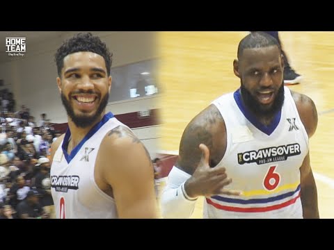 LeBron James and Jayson Tatum Team Up in SEATTLE at the CrawsOver Pro Am