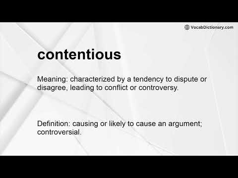 contentious Meaning